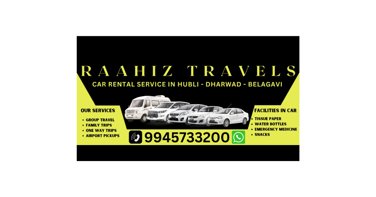 Car Rental in Hubli with Driver - Rent Cab - Call 9945733200